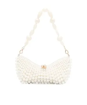 Cult Gaia Mercier Beaded Shoulder Bag - White