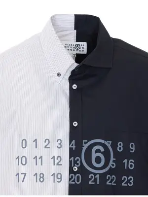 MAISON MARGIELA Two-tone Poplin Shirt - Black