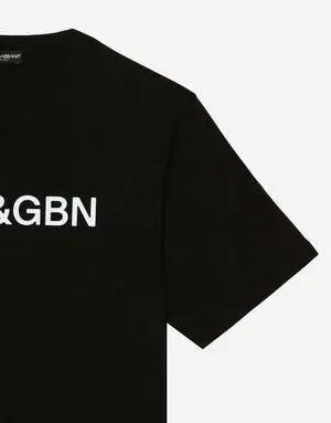 Dolce & Gabbana Dolce Gabbana Logo Printed Crewneck T-shirt - Black