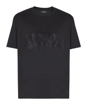 Balmain Embroidered Crystal Spray Effect T-shirt