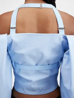 Jacquemus Off-shoulder Poplin Blouse