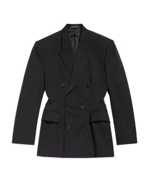 Balenciaga Cinched Button-up Jacket - Black