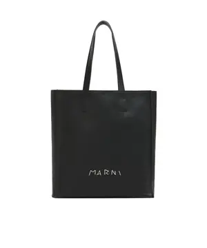 Marni Logo Detailed Handbag - Black