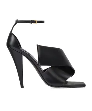 Givenchy Sliced Square Heeled Sandals - Black