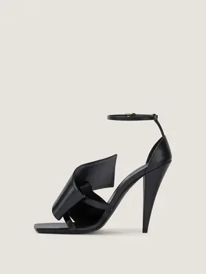 Givenchy Sliced Square Heeled Sandals - Black