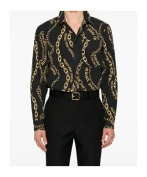 Versace Chain Couture Cotton Shirt
