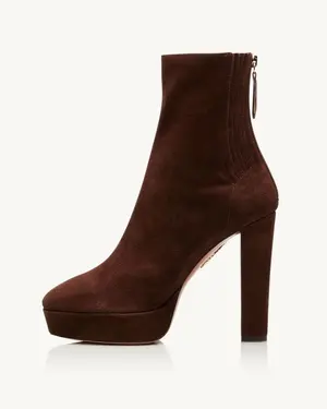 AQUAZZURA Round-toe Heeled Ankle Boots