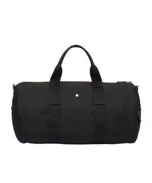 Prada Logo Plaque Zip-up Duffle Bag