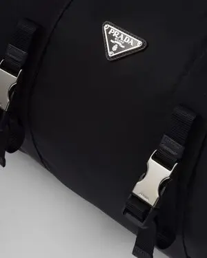 Prada Logo Plaque Zip-up Duffle Bag