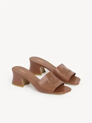 Chloé Soleil Heeled Mules - Ginger Brown