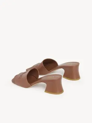 Chloé Soleil Heeled Mules - Ginger Brown