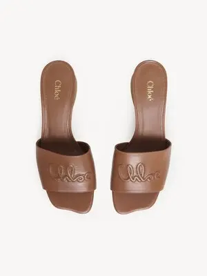 Chloé Soleil Heeled Mules - Ginger Brown