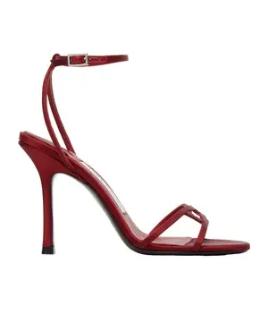 JIMMY CHOO Leo 100 Sandals - Ruby Red