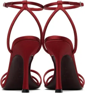 JIMMY CHOO Leo 100 Sandals - Ruby Red