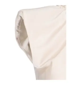 Attico Ruched Neck Drawstring Midi Dress