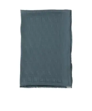 Fendi Ff-logo Scarf - Blue