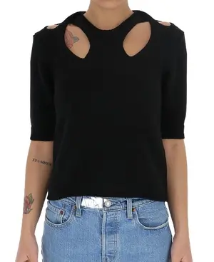 Chloé Cut-out Knitted Top