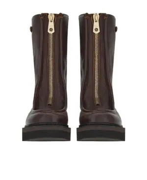 FERRAGAMO Gancini-plaque Zipped Ankle Boots