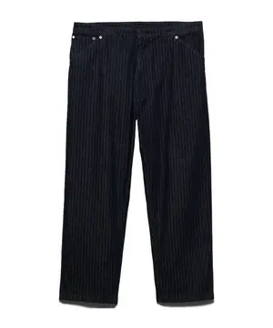 Prada Enamel Triangle Logo Tapered Leg Trousers