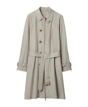 Burberry Single-breasted Belted Coat