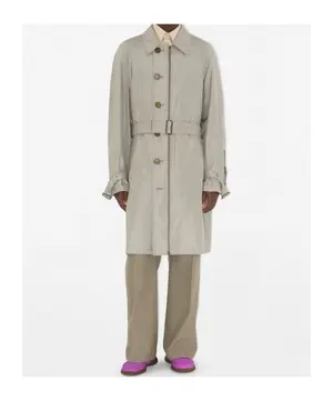 Burberry Single-breasted Belted Coat