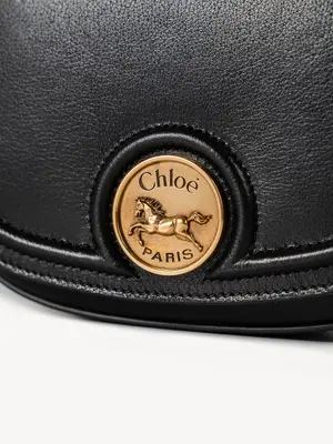 Chloé Horse Medal Saddle Crossbody Bag - Black