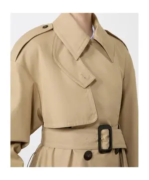 Max Mara Belted Cotton Trench Coat - Colonial