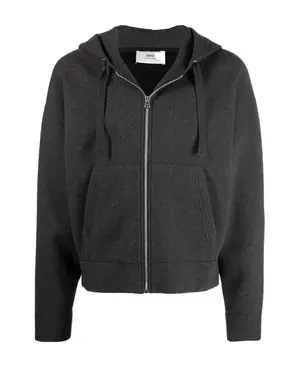 AMI Paris Drop Shoulder Zip-fastening Hoodie