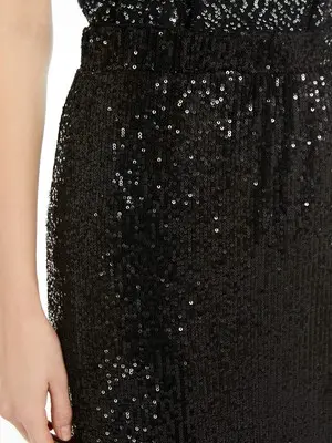 Max Mara Embroidered Sequin Midi Skirt