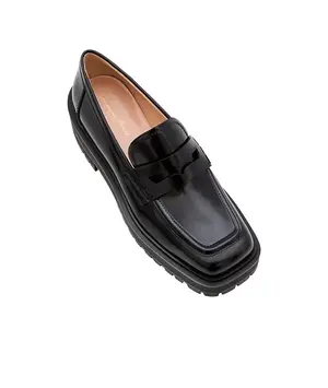 GIANVITO ROSSI Square Toe Lug Sole Loafers