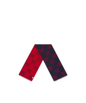 Gucci Gg Jacquard Scarf - Red