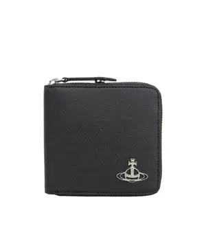 VIVIENNE WESTWOOD Square Wallet With Rounded Corners - Black