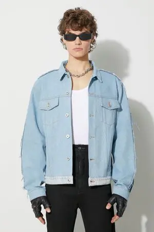 Heron Preston Patchwork Denim Jacket - Blue