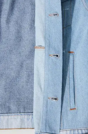 Heron Preston Patchwork Denim Jacket - Blue