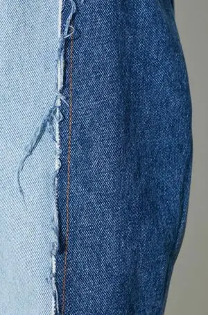 Heron Preston Patchwork Denim Jacket - Blue