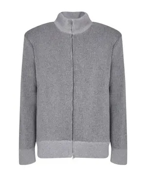 LARDINI High-neck Zipped Cardigan