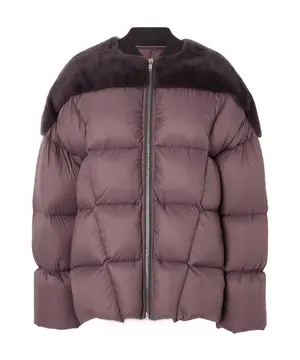 Rick Owens Quilted Padded Oversized Bomber Jacket