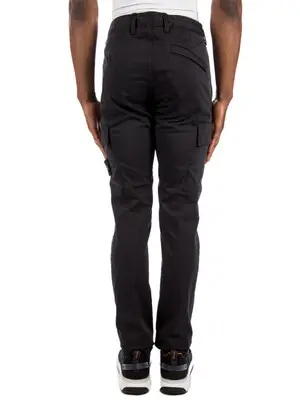 Stone Island Compass Patch Straight Leg Trousers - Black