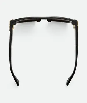 Bottega Veneta Rectangle Frame Sunglasses - Black/gray