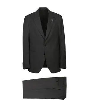 LARDINI Single Breasted Two-piece Suit - Black
