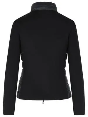 Moncler Quilted Zip-up Cardigan - Black