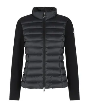 Moncler Quilted Zip-up Cardigan - Black