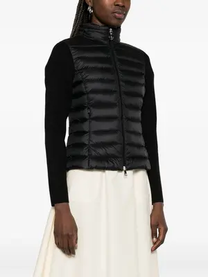 Moncler Quilted Zip-up Cardigan - Black