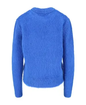 Balmain Logo Jacquard Crewneck Knitted Jumper