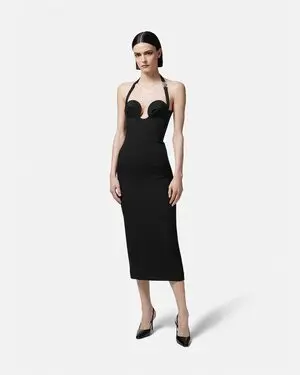 Versace Medusa '95 Fluted Midi Dress