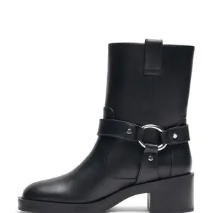 STUART WEITZMAN Jax Booties With Pull Rings And Thick Heels