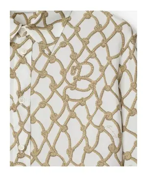 Burberry Nautical Knot Print Silk Shirt - Thatch