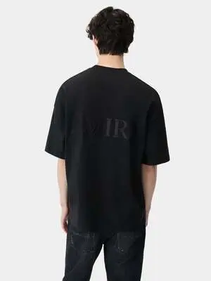 Amiri Logo Embroidered Oversized T-shirt - Black