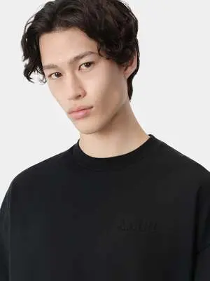 Amiri Logo Embroidered Oversized T-shirt - Black
