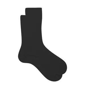 THE ROW Ribbed-knit Cashmere Socks - Black
